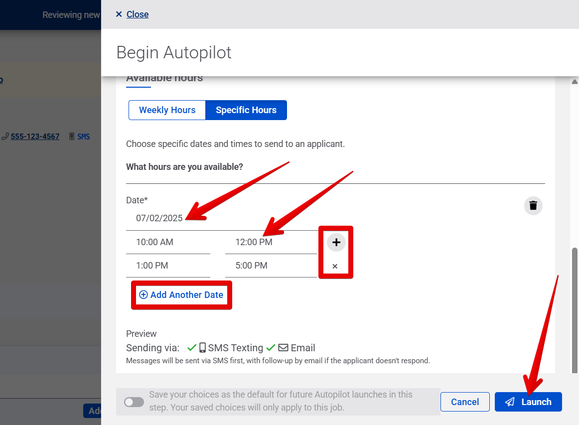 Scheduling interviews using Autopilot